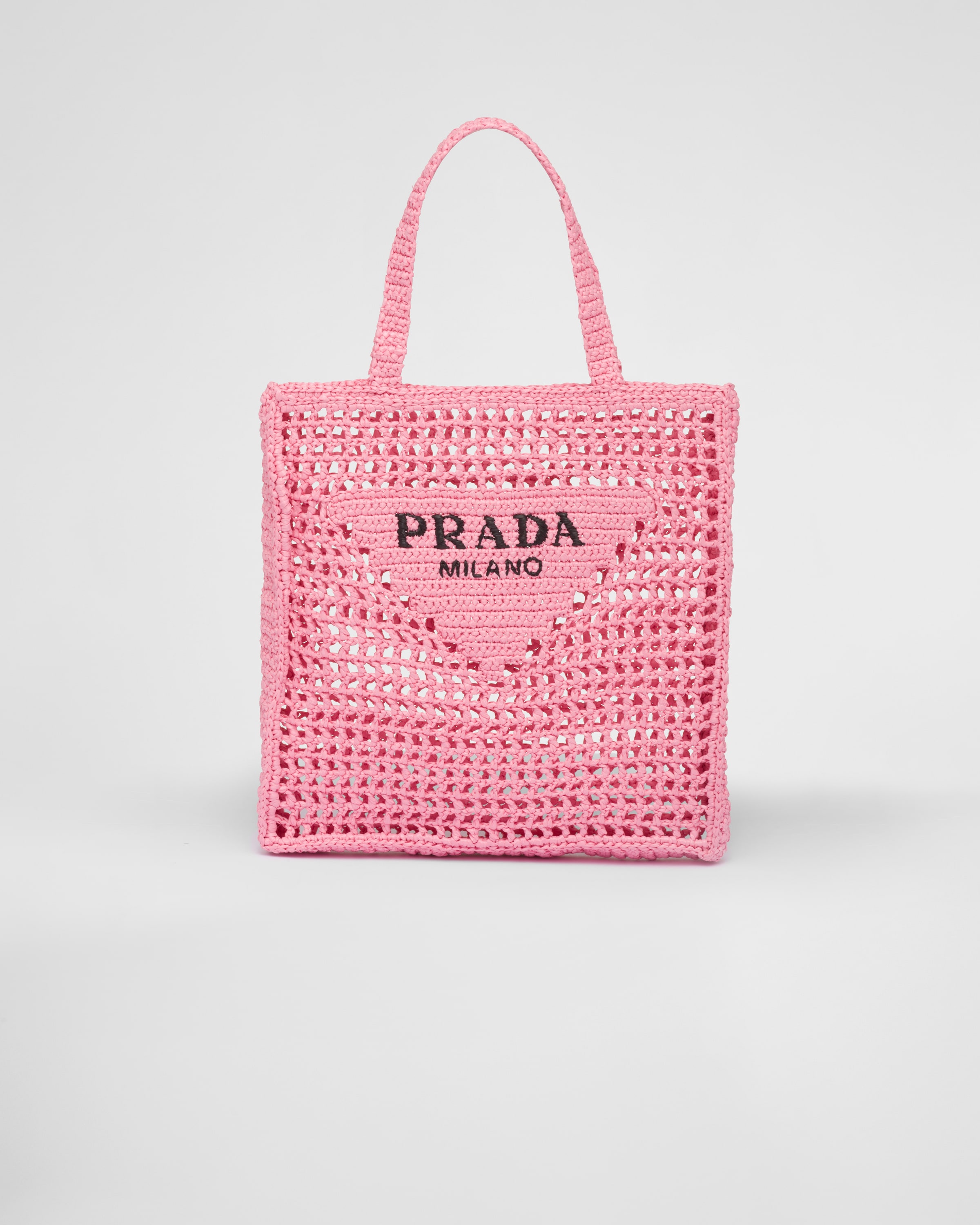 Prada Crochet Tote - Petal Pink | Editorialist